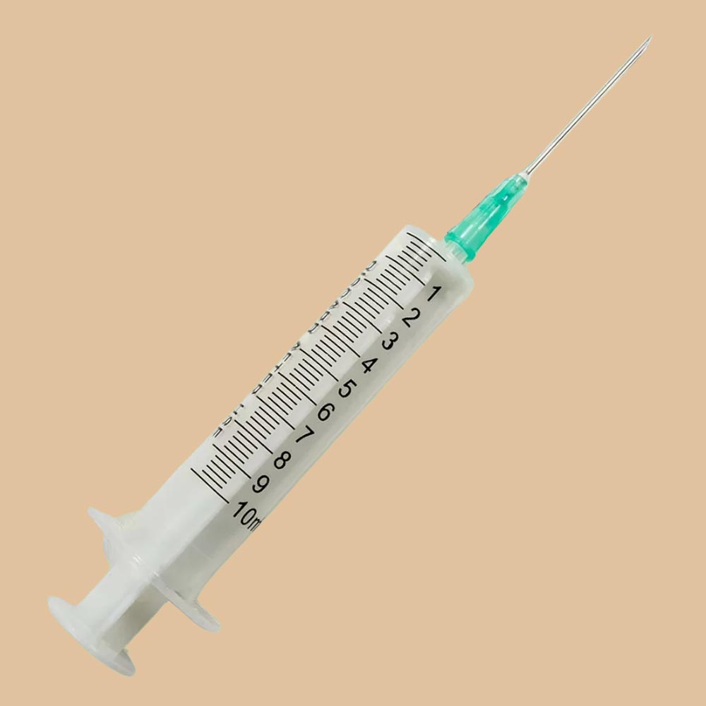 Seringa 10 ml cu ac G21 (0,80x40mm) din 2 componente - Seringi.com